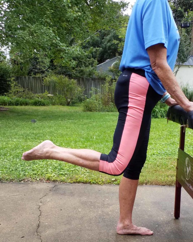 standing hip ext knee flex - Damien Howell PT