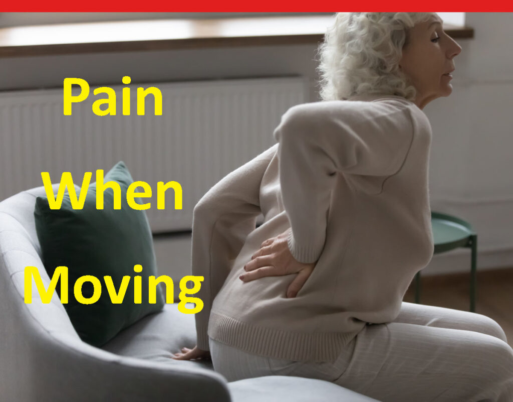 Movement-evoked pain measurement for adjustment of interventions for ...
